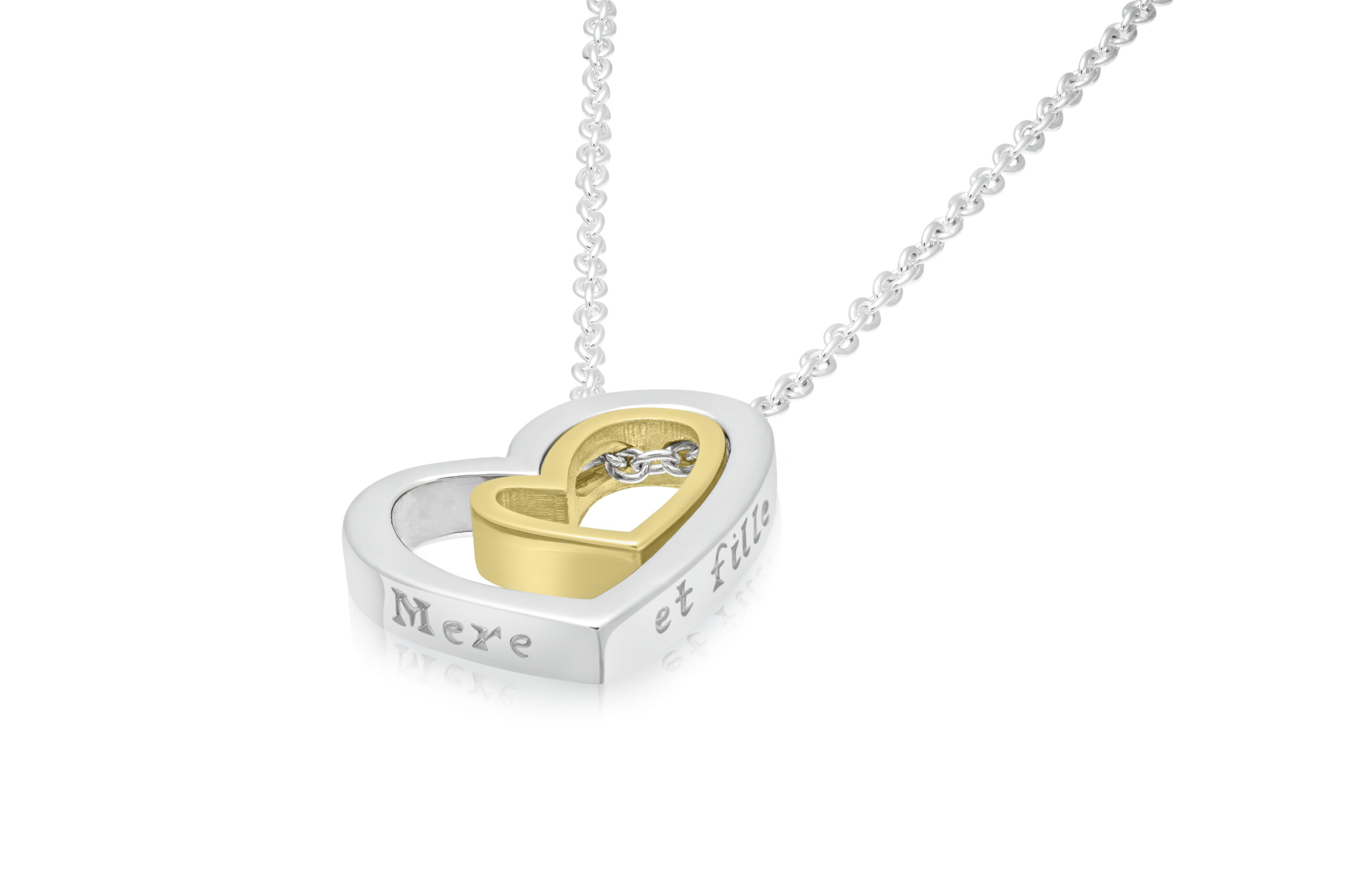 9ct gold mother daughter necklace store